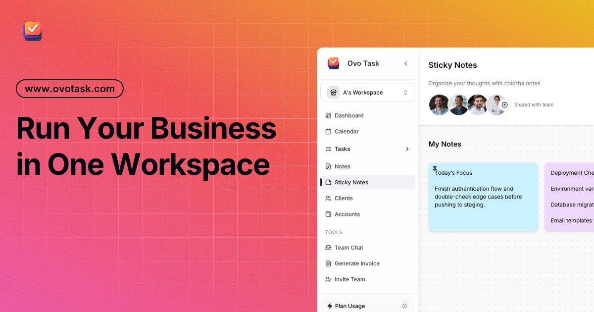 Ovo Task - All Your Business Operations in One Platform